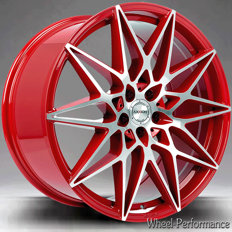 20 Zoll AW10 Alufelgen 9x20 5x114,3 ET40 rot poliert für Citroen und ...